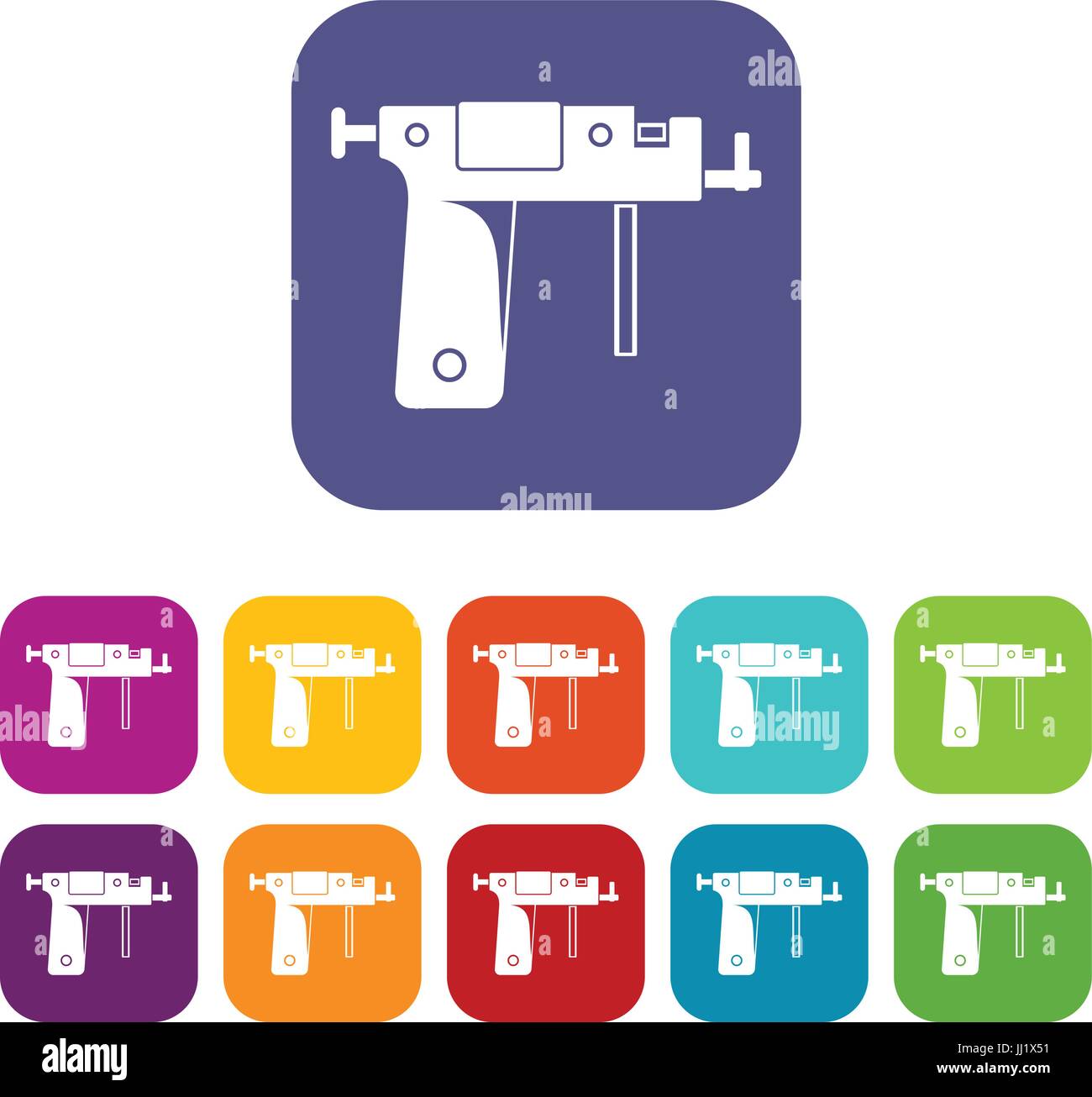 Piercing gun icon simple hi-res stock photography and images - Alamy