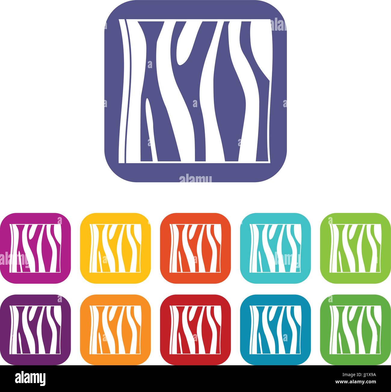 Slice of ham icons set flat Stock Vector Image & Art - Alamy