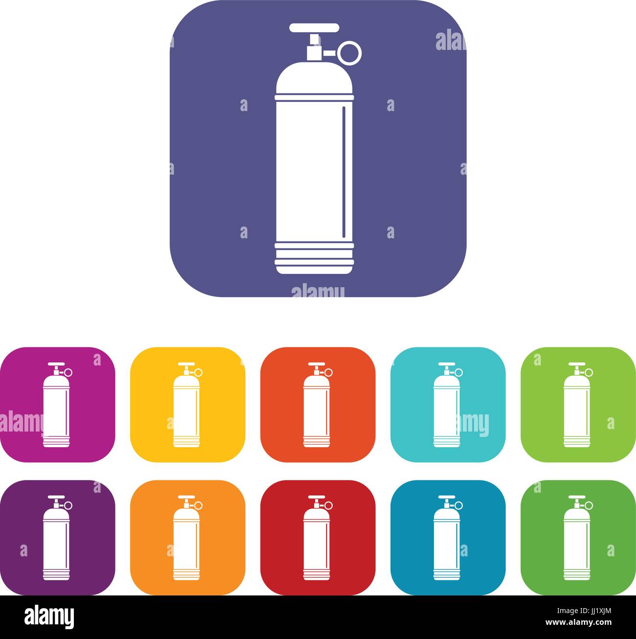 Compressed gas container icons set flat Stock Vector Image & Art - Alamy