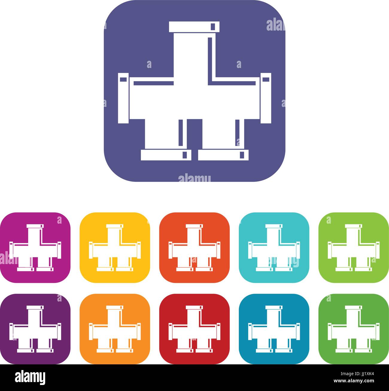 Drain system icons set flat Stock Vector Image & Art - Alamy