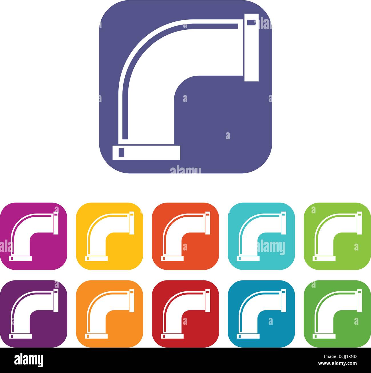 Water pipe icons set flat Stock Vector Image & Art - Alamy