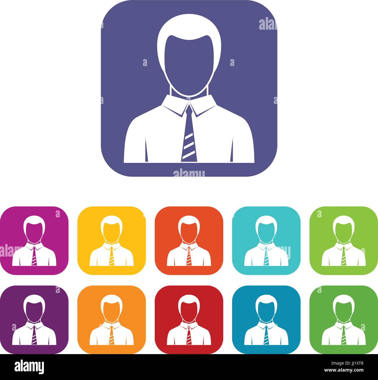 Businessman icons set flat Stock Vector Image & Art - Alamy