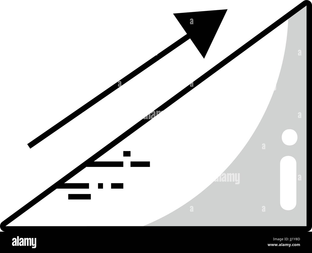 line financial triangle with arrow up to business document Stock Vector ...