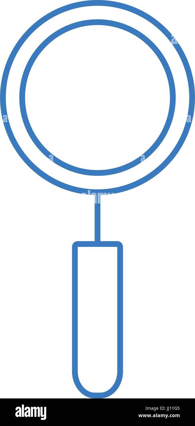 silhouette magnifying glass tool to explore Stock Vector Image & Art ...