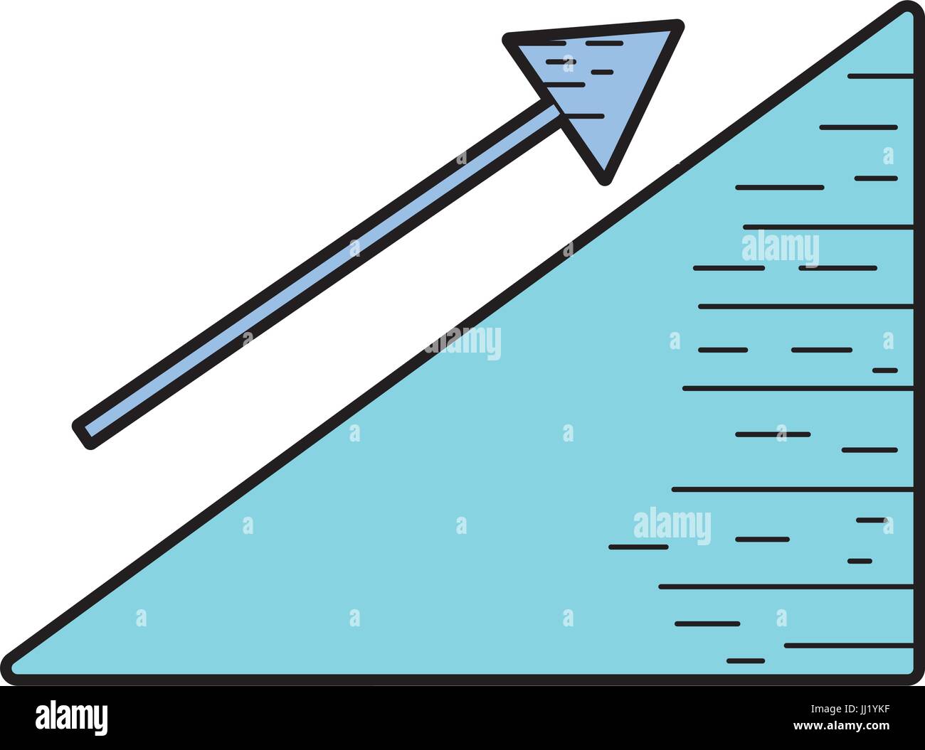 financial triangle with arrow up to business document Stock Vector ...