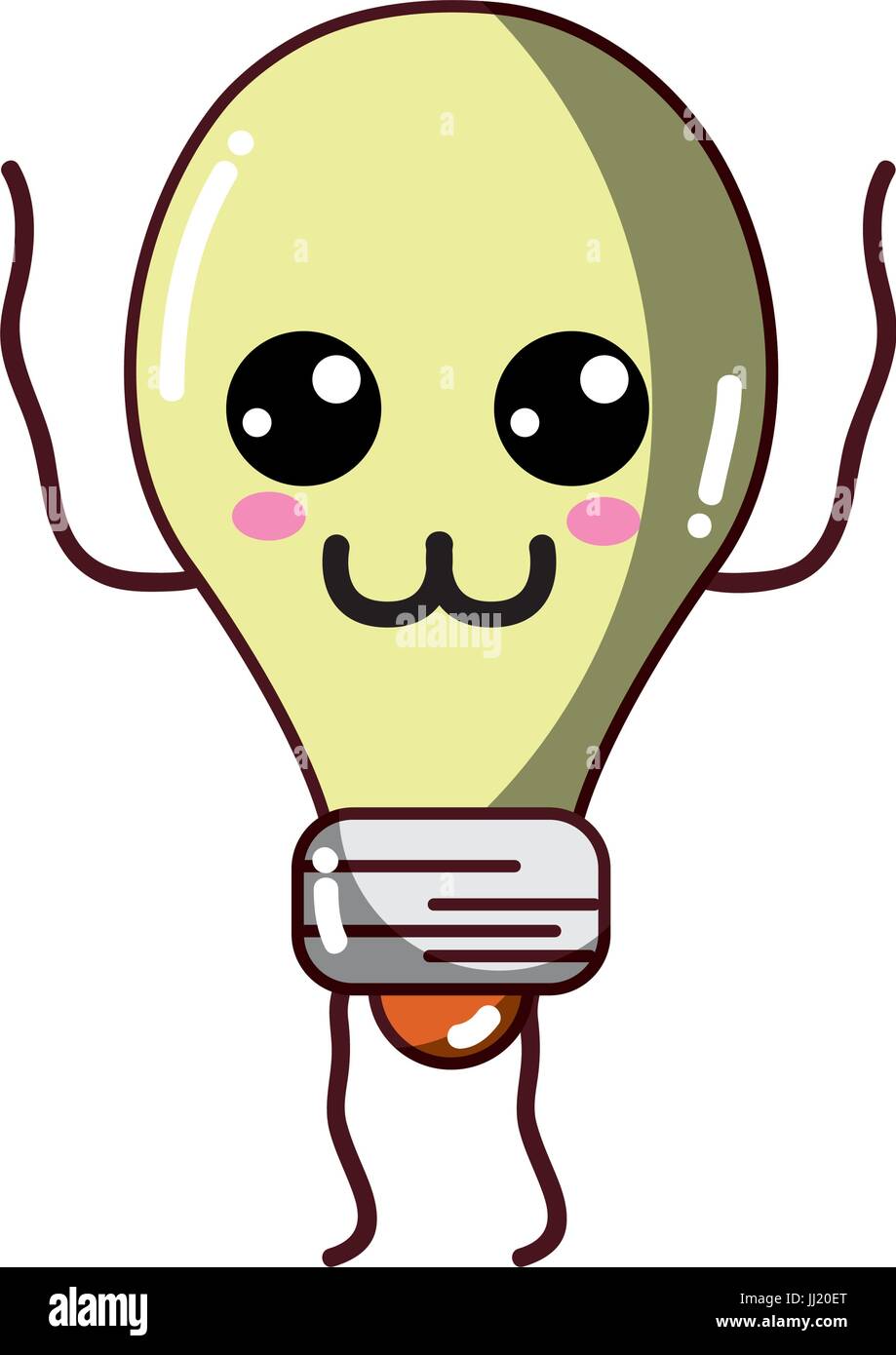 kawaii cute tender bulb energy Stock Vector Image & Art - Alamy