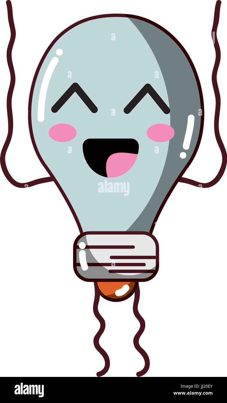 kawaii cute happy bulb energy Stock Vector Image & Art - Alamy