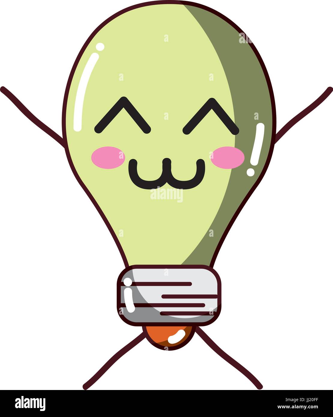 kawaii cute tender bulb energy Stock Vector Image & Art - Alamy