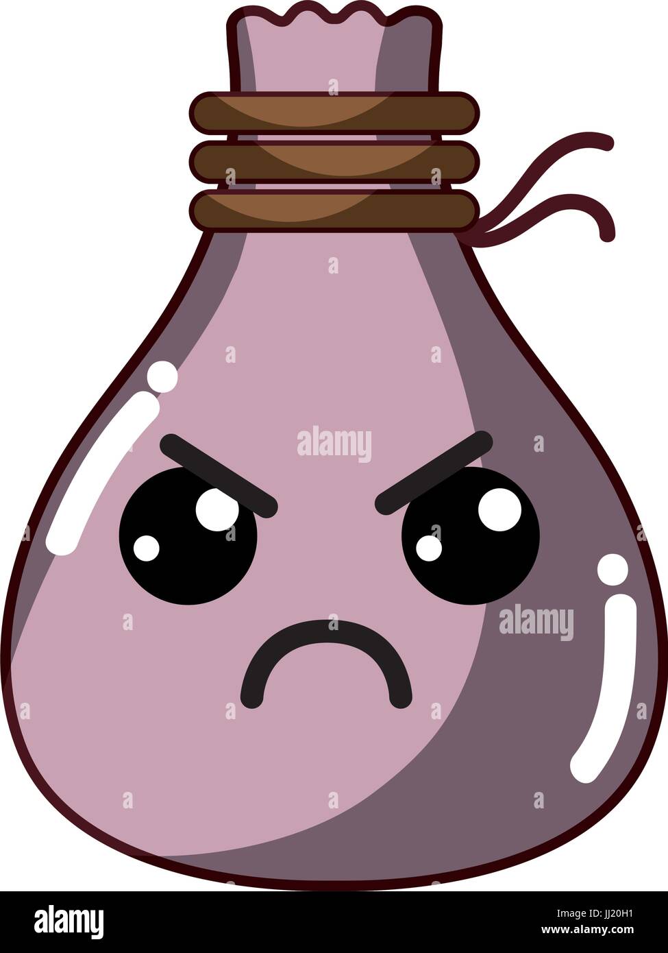 kawaii cute angry cloth bag Stock Vector Image & Art - Alamy