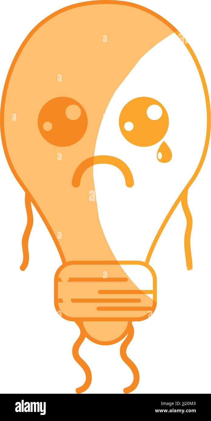 silhouette kawaii cute crying bulb energy Stock Vector Image & Art - Alamy