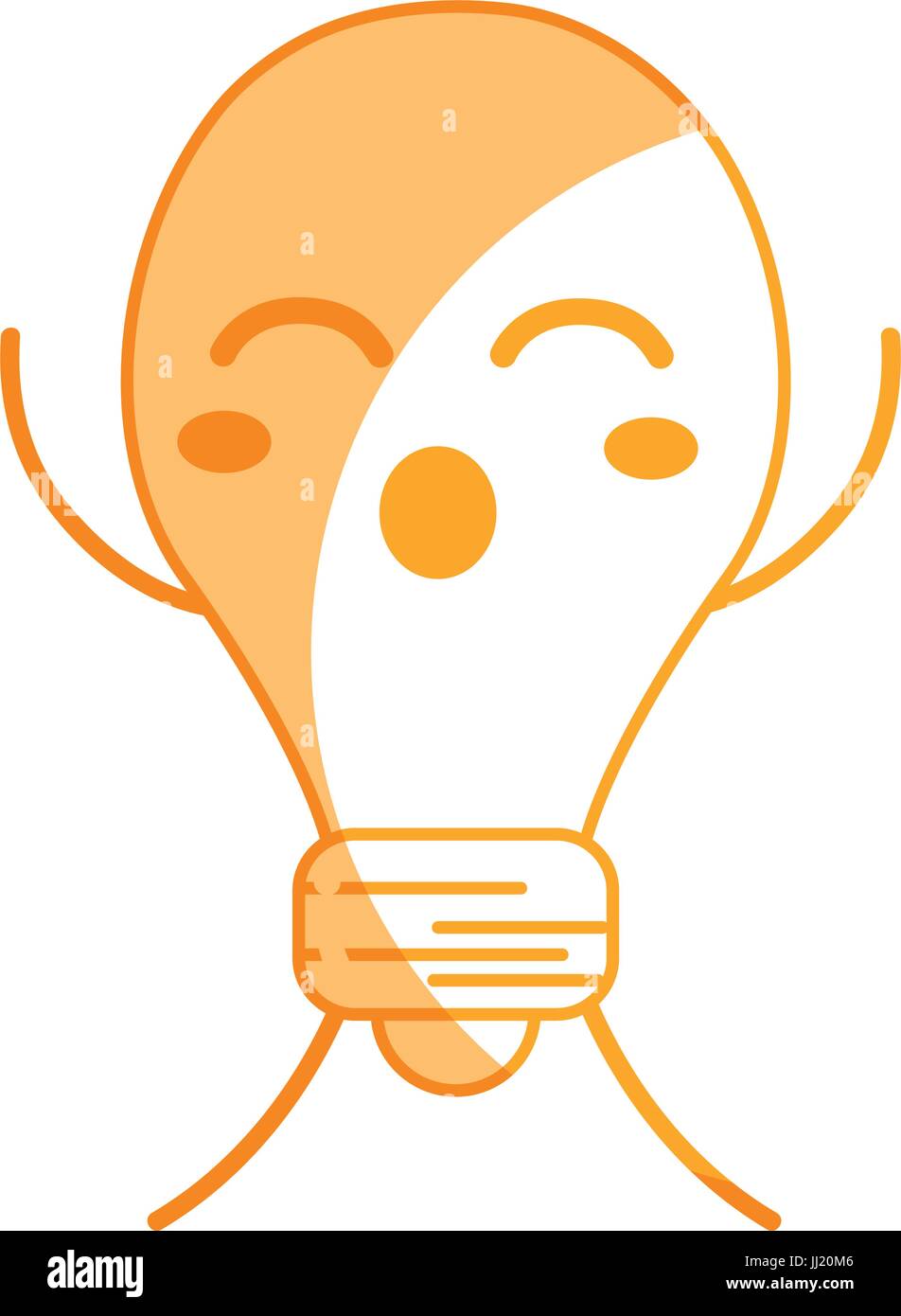 silhouette kawaii cute tender bulb energy Stock Vector Image & Art - Alamy