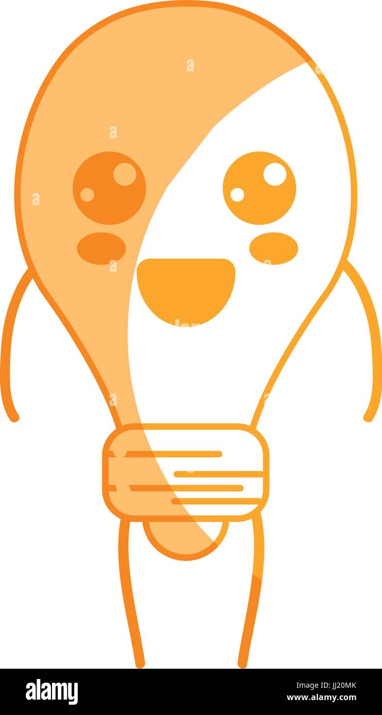 silhouette kawaii cute happy bulb energy Stock Vector Image & Art - Alamy