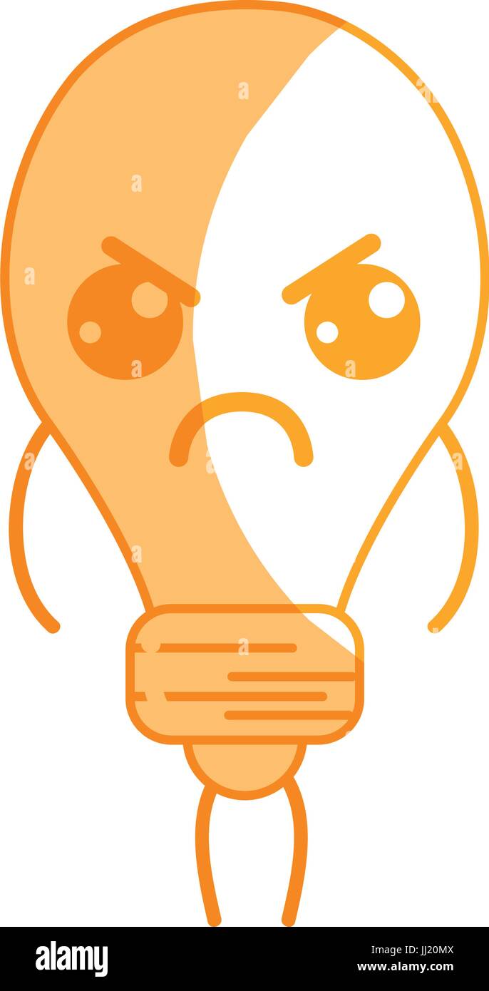 silhouette kawaii cute angry bulb energy Stock Vector Image & Art - Alamy
