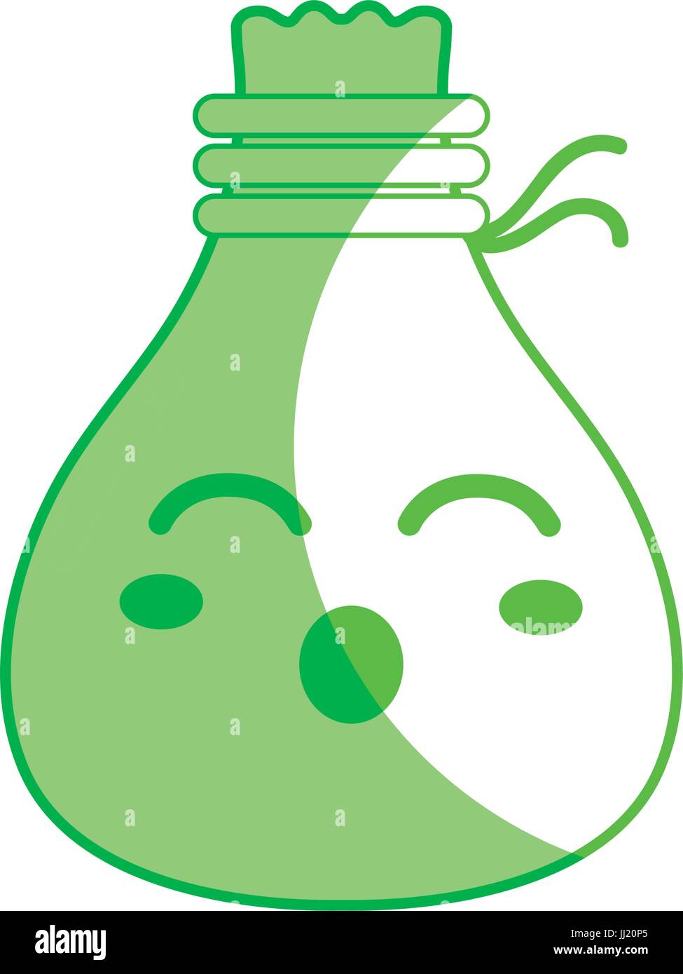 silhouette kawaii cute tender cloth bag Stock Vector Image & Art - Alamy