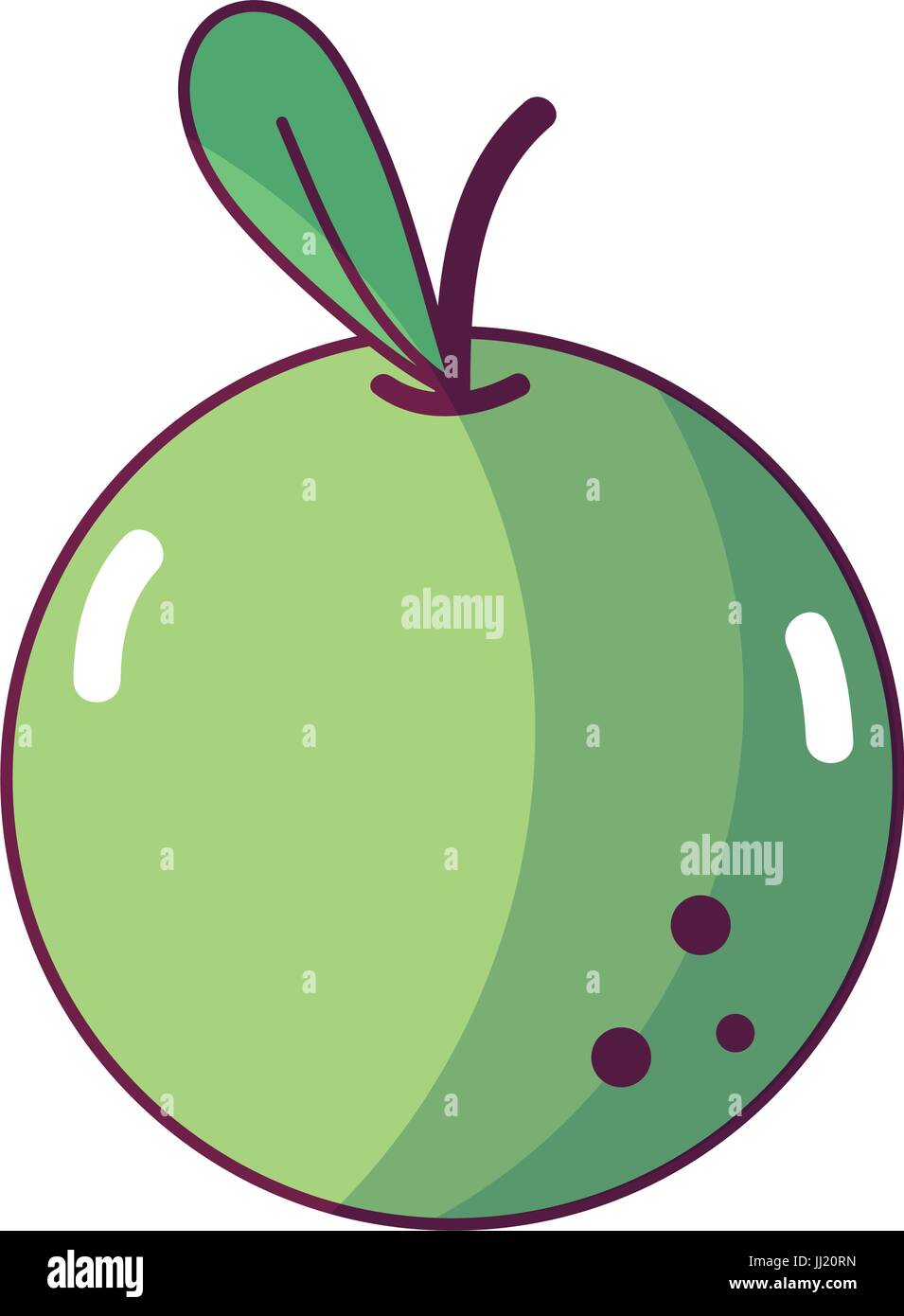 delicious apple fruit with vitamins and protein Stock Vector Image & Art - Alamy