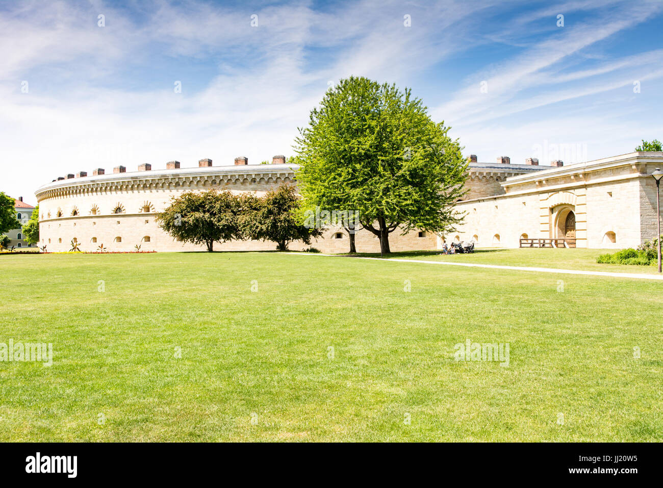 INGOLSTADT, GERMANY - JUNE 14: Park at the Reduit Tilly castle in ...