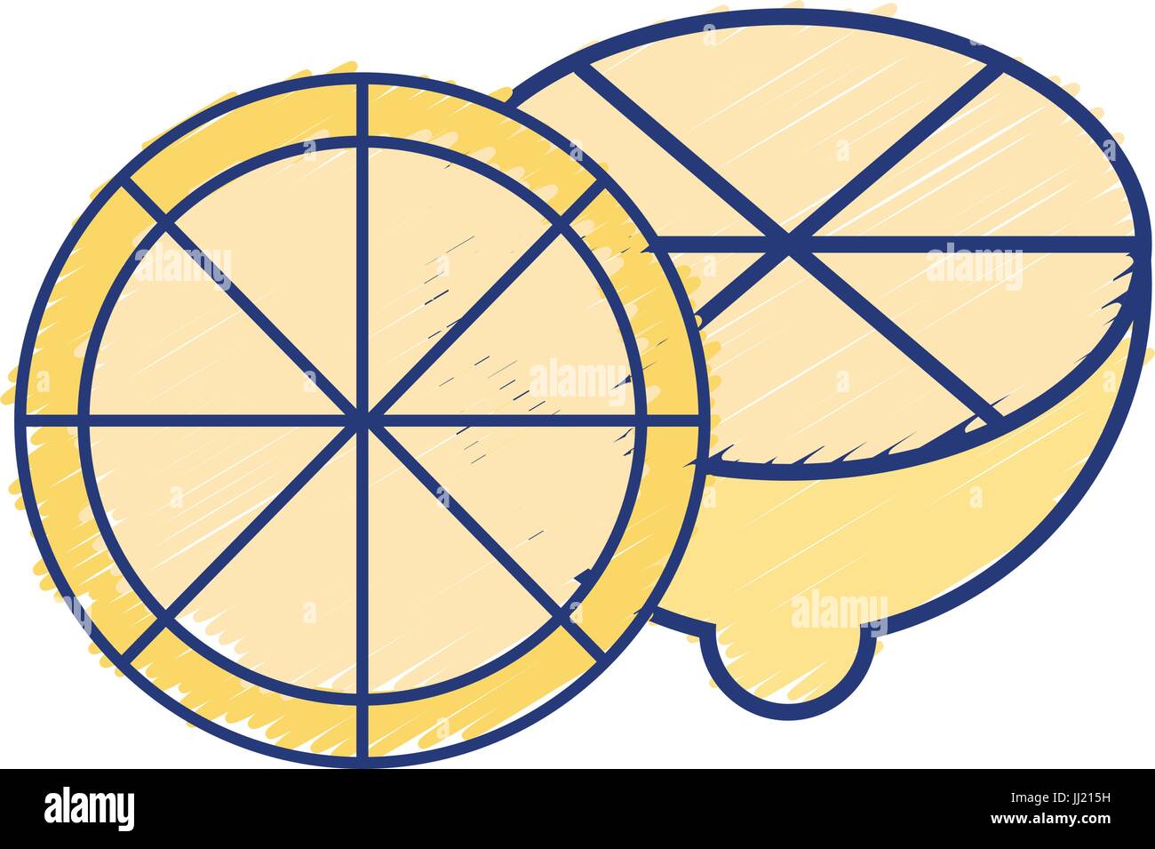 delicious slice lemon fruit with vitamins and protein Stock Vector Image & Art - Alamy