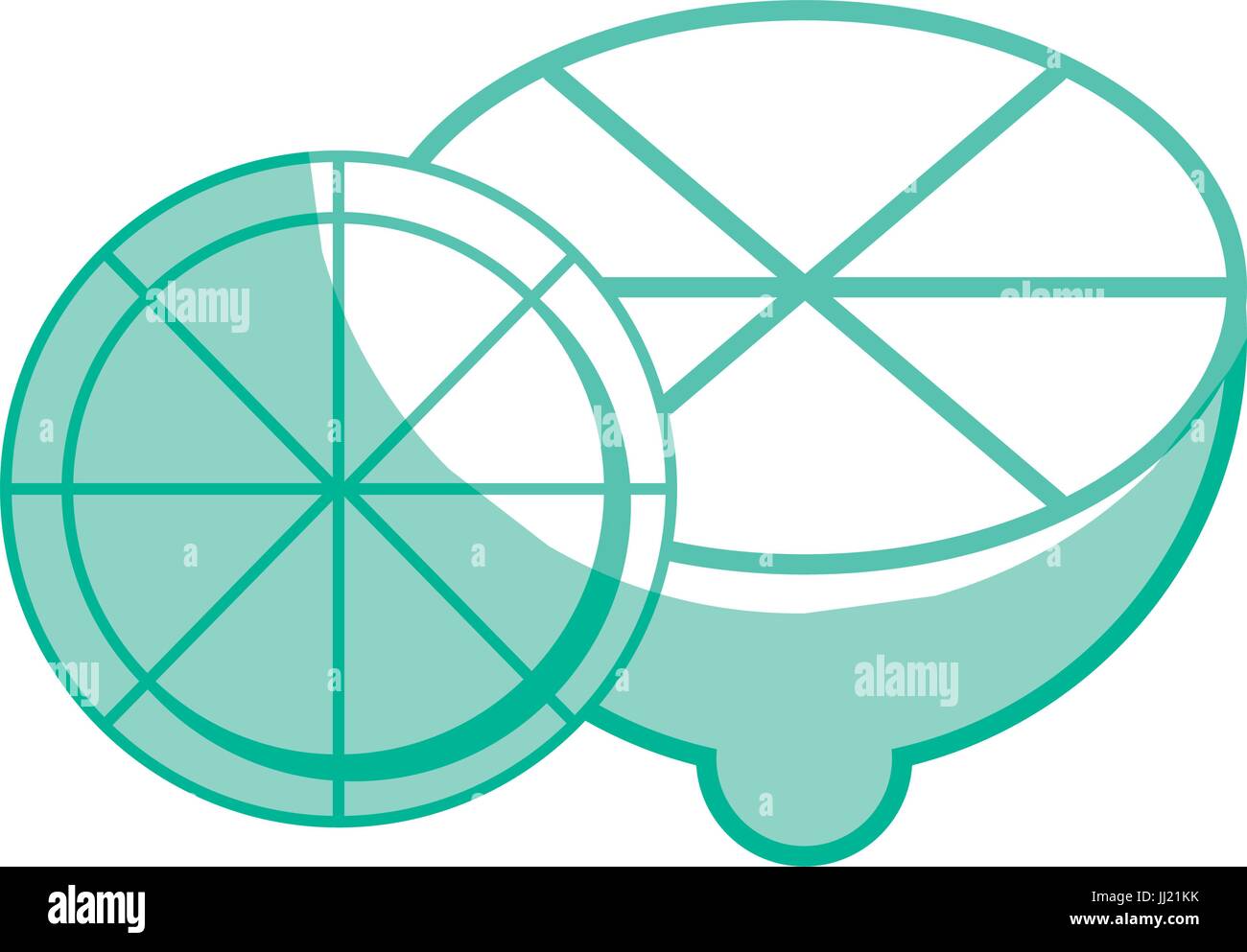 silhouette delicious slice lemon fruit with vitamins and protein Stock Vector Image & Art - Alamy