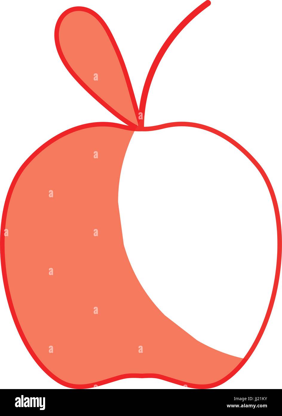 silhouette delicious apple fruit with vitamins and protein Stock Vector Image & Art - Alamy