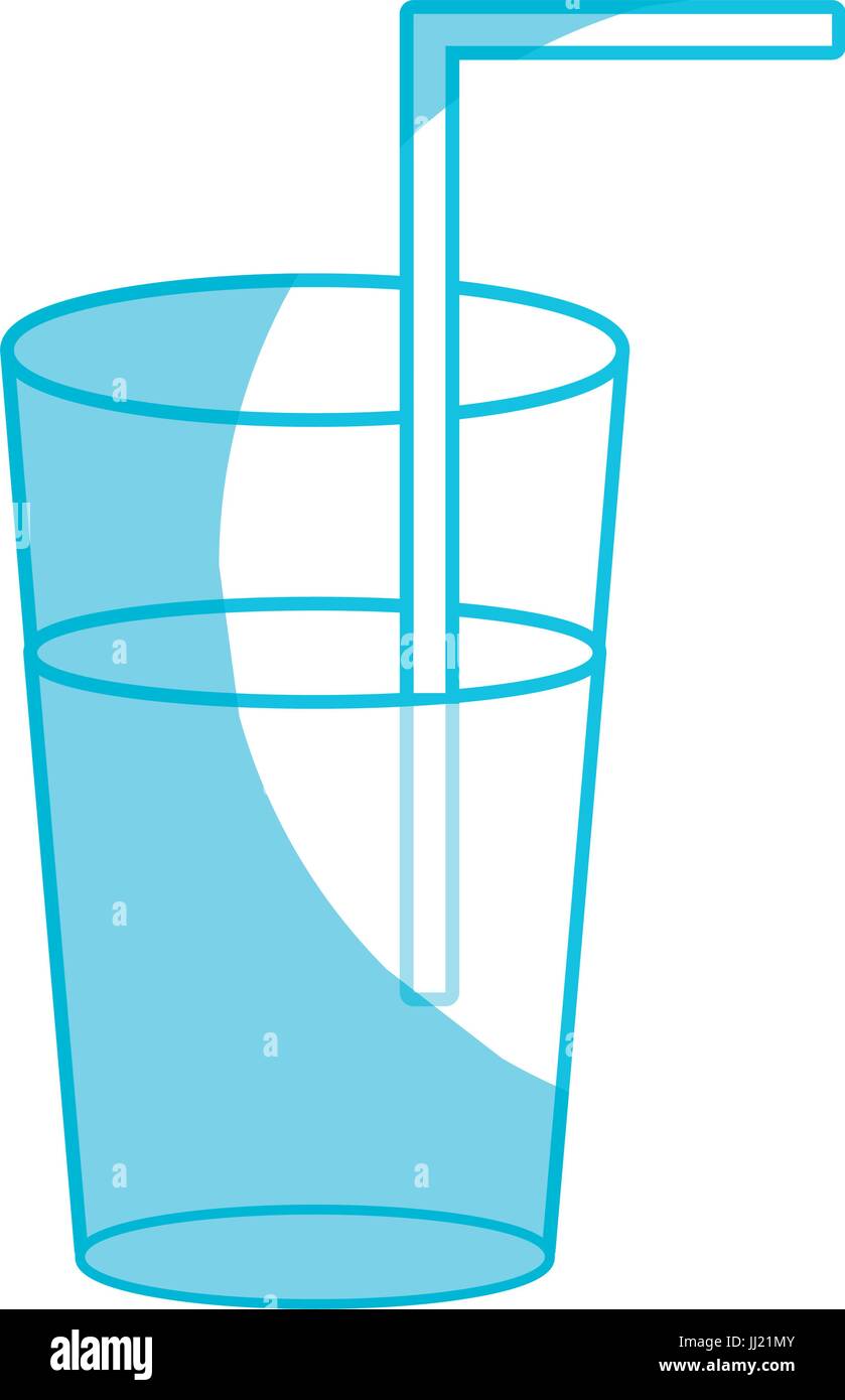 silhouette refreshment in the bottle glass to drink Stock Vector Image ...