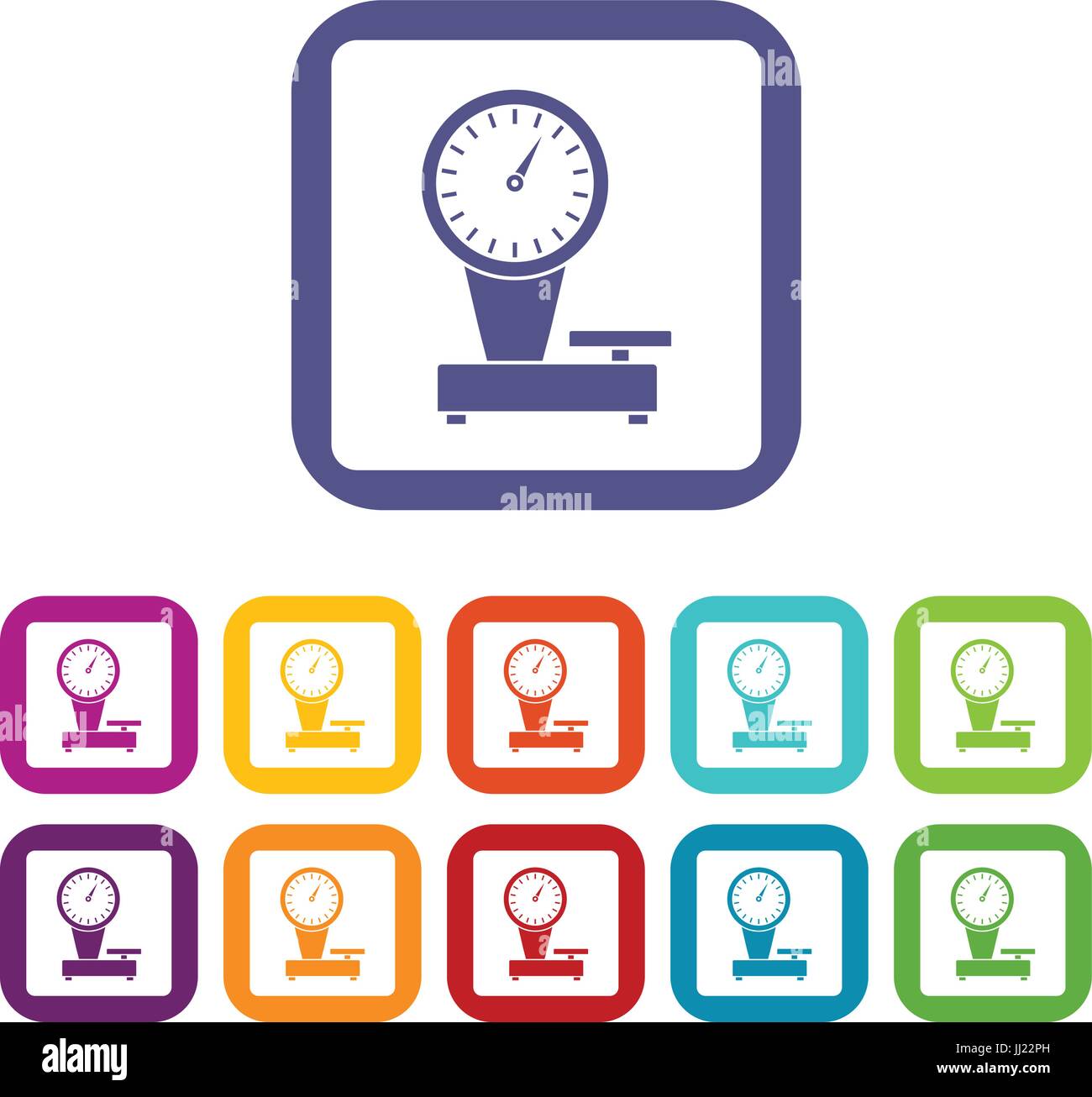 Weight scale icons set flat Stock Vector Image & Art - Alamy