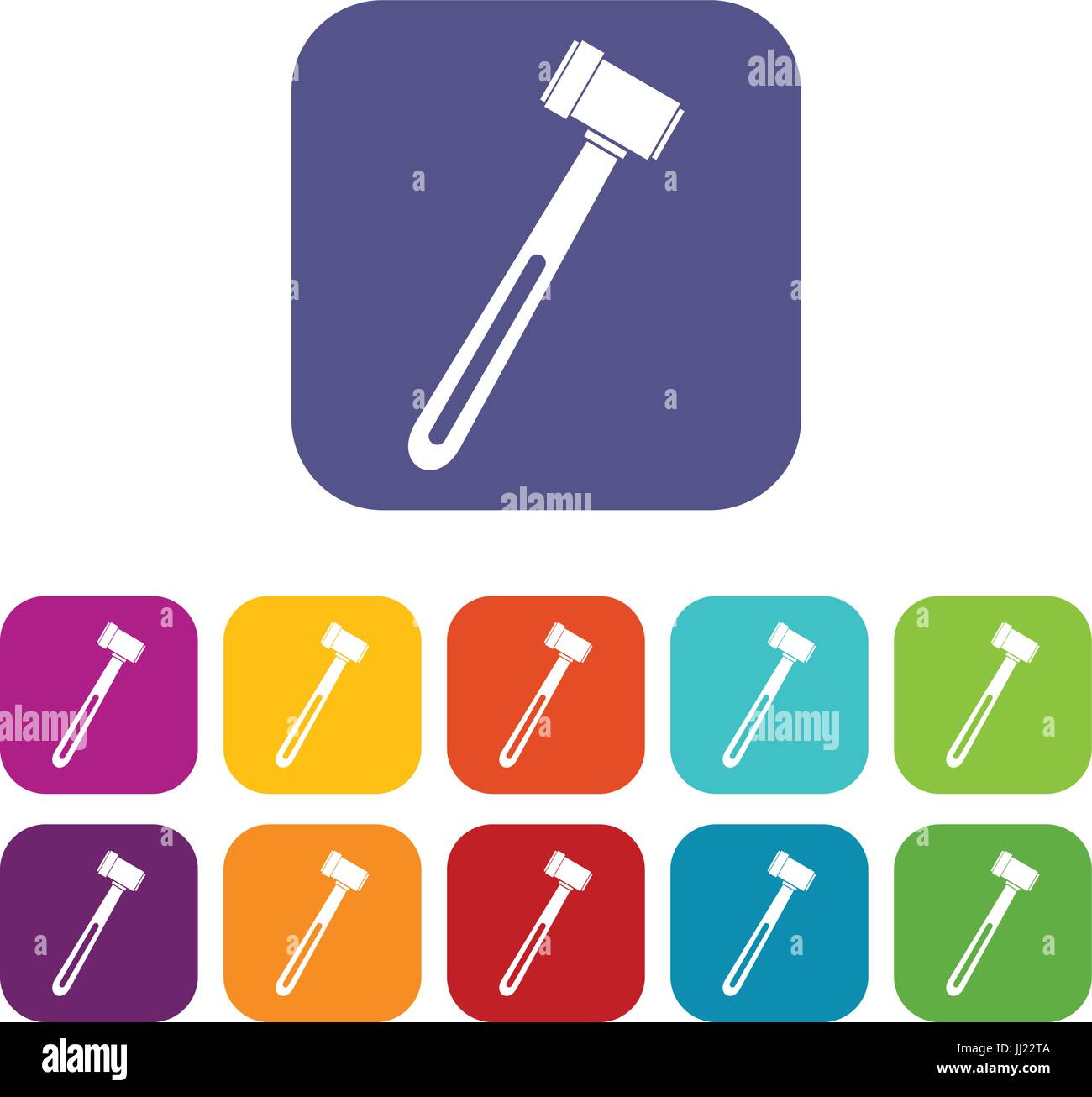 Doctor use hammer knee of patient Stock Vector Images - Alamy