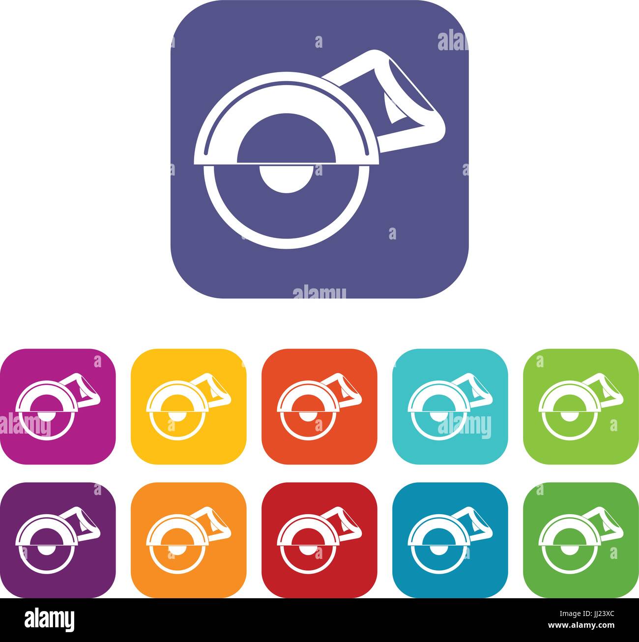 Cut off machine icons set flat Stock Vector Image & Art - Alamy