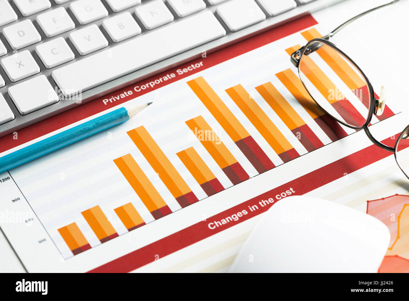 Preparing average sales report Stock Photo - Alamy