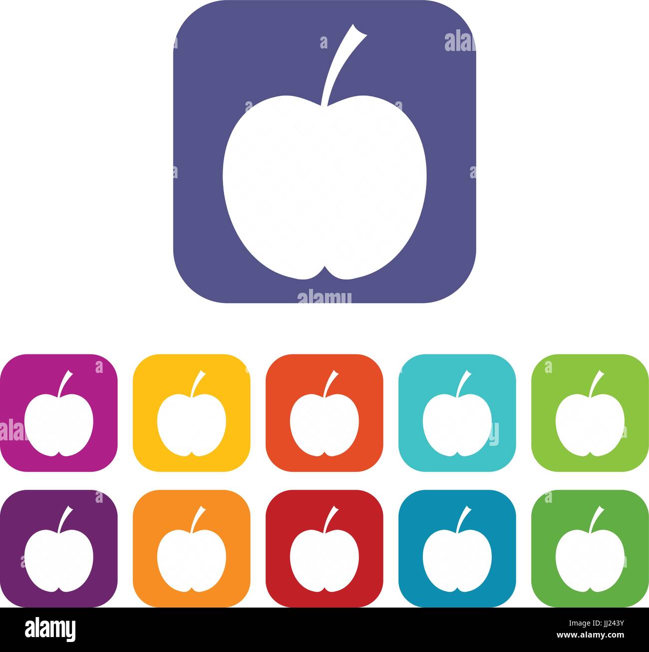 Checkered apple icons set flat Stock Vector Image & Art - Alamy