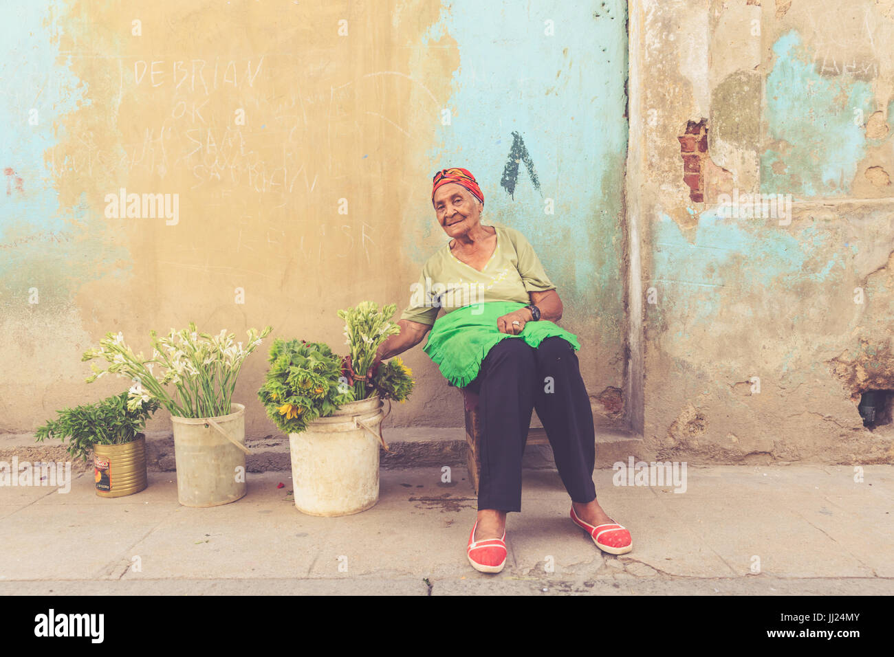 Happy elderly cuban woman hi-res stock photography and images - Alamy