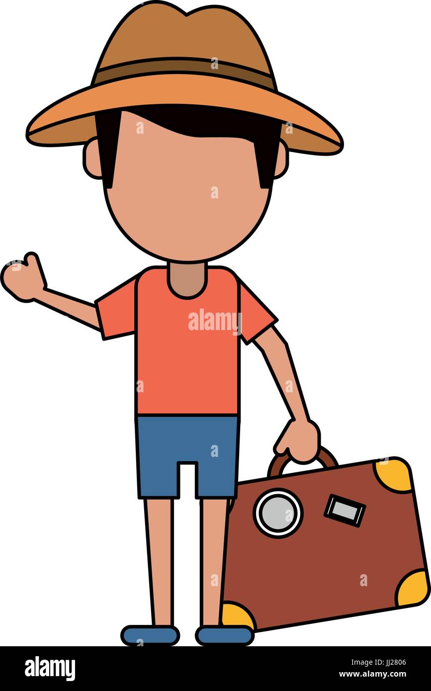 man tourist vector illustration Stock Vector Image & Art - Alamy