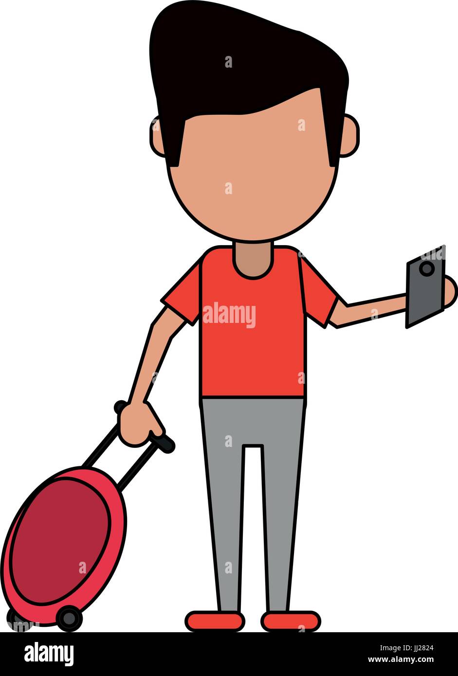 man tourist vector illustration Stock Vector Image & Art - Alamy