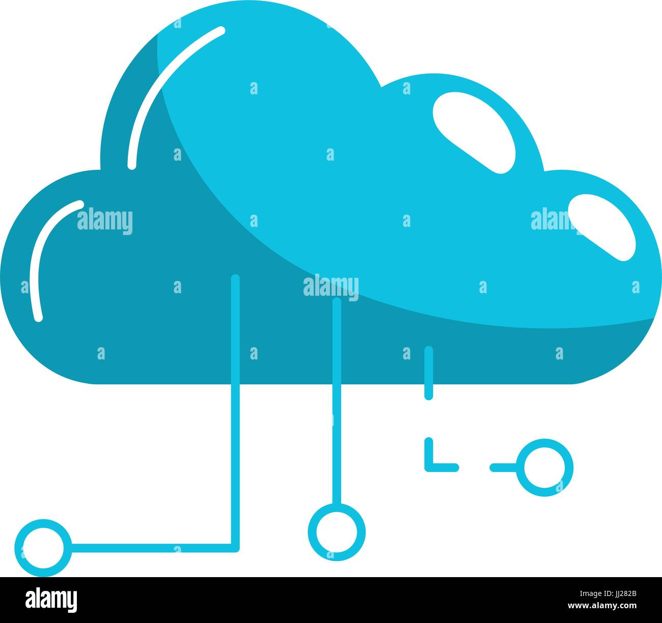 cloud data with circuits to digital connection Stock Vector Image & Art ...