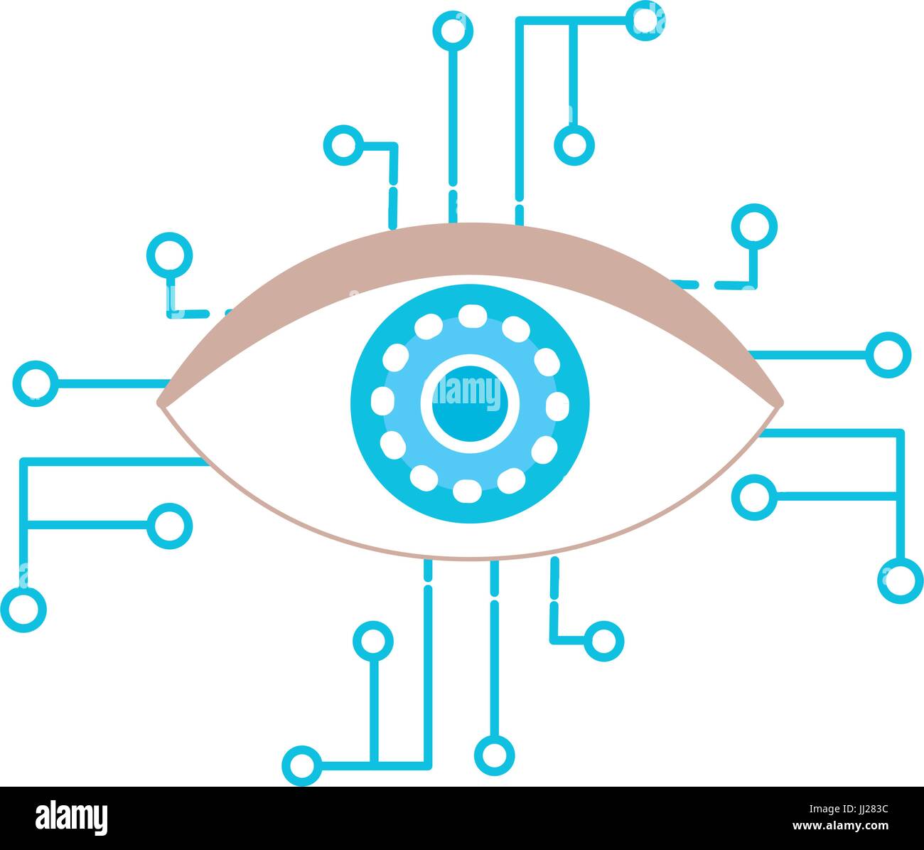 visual technology connect in the cyberspace structure Stock Vector ...