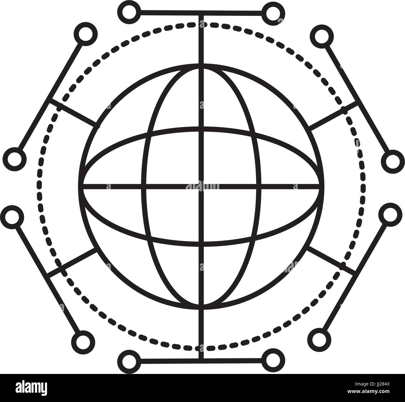 line global digital technology data connection Stock Vector Image & Art ...