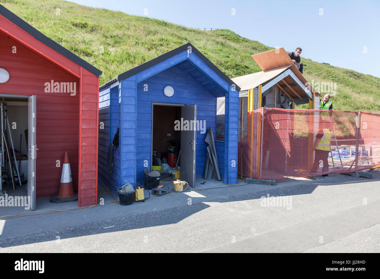 Saltburn beach hut hi-res stock photography and images - Alamy