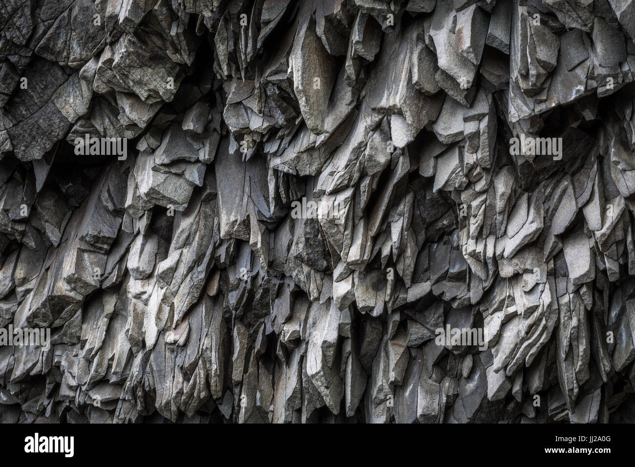 Close up of Basalt rock showing patterns for backgrounds Stock Photo ...