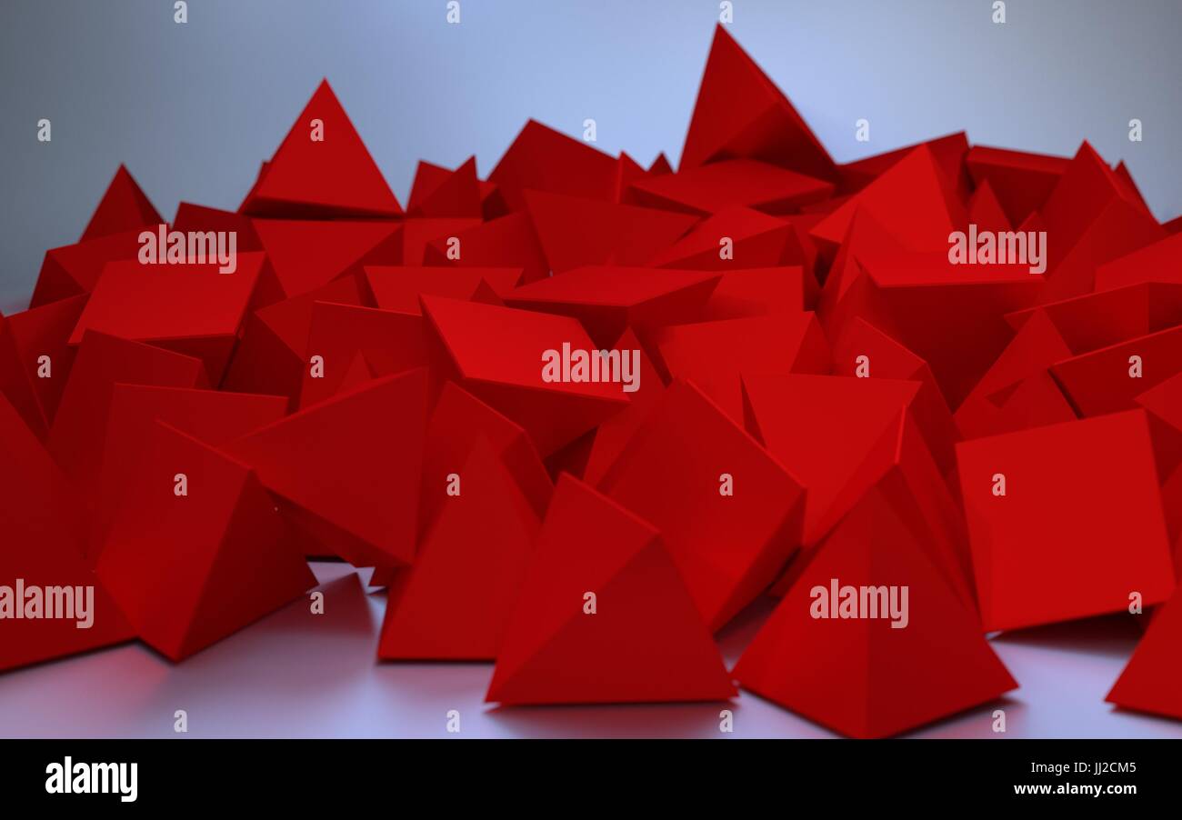 Abstract image of red triangles Stock Photo - Alamy