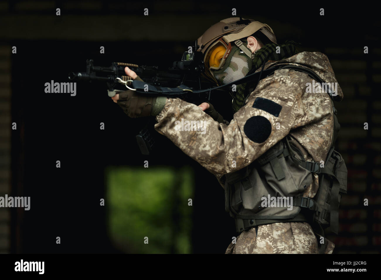 One military man in camouflage Stock Photo - Alamy