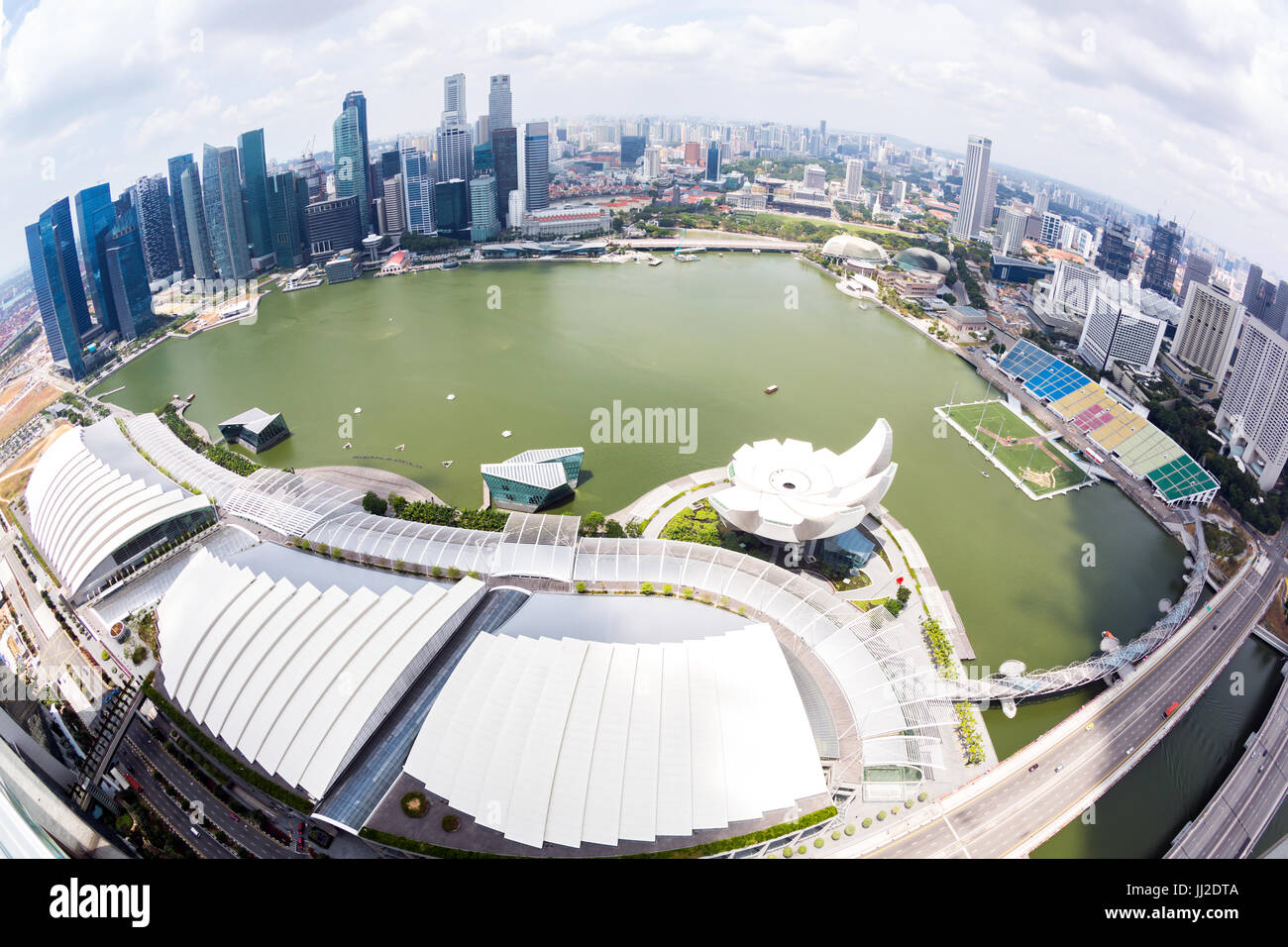 Aerial View of Singapore city Stock Photo - Alamy