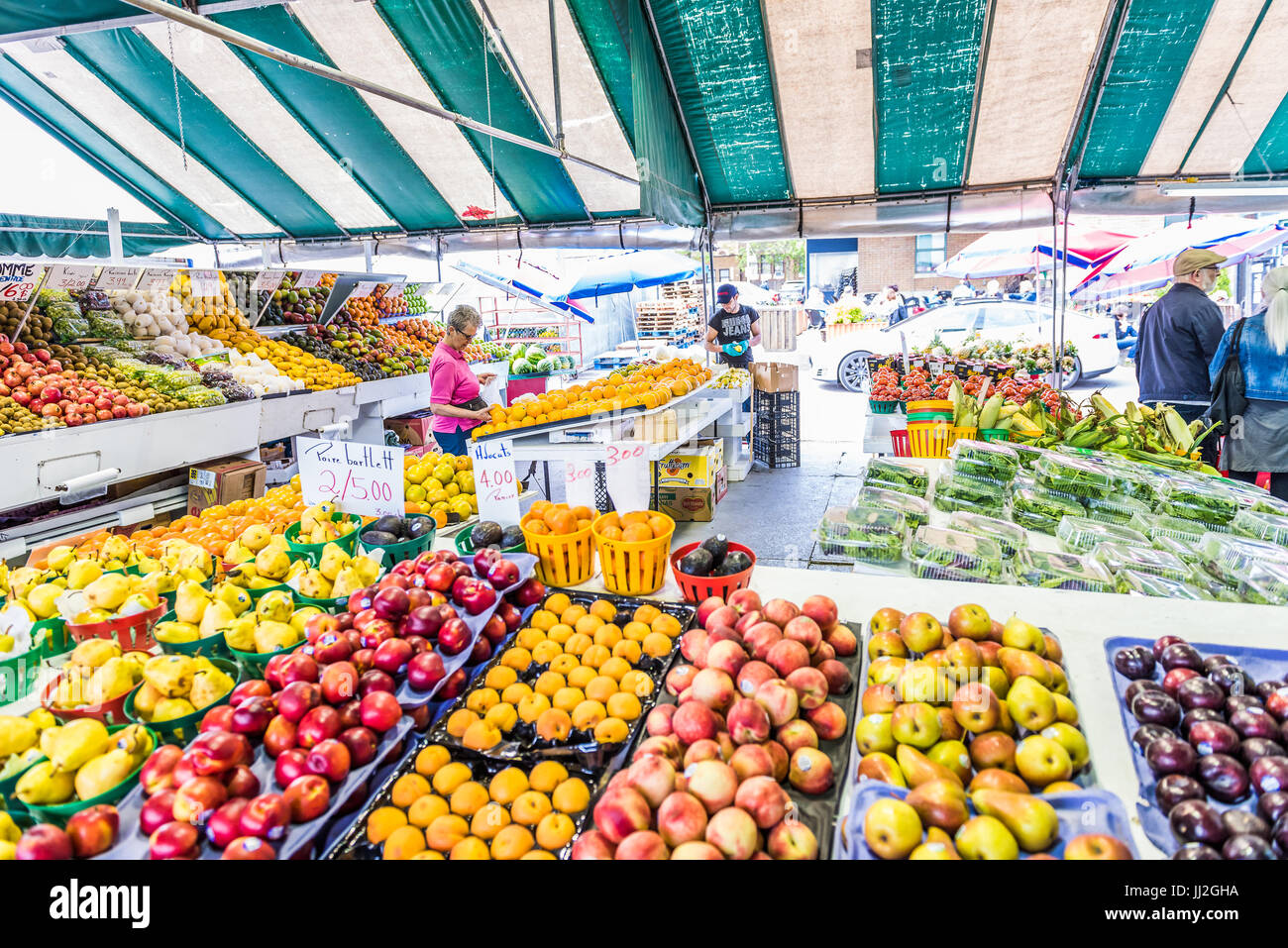 Farmers market montreal quebec jean talon produce hi-res stock ...