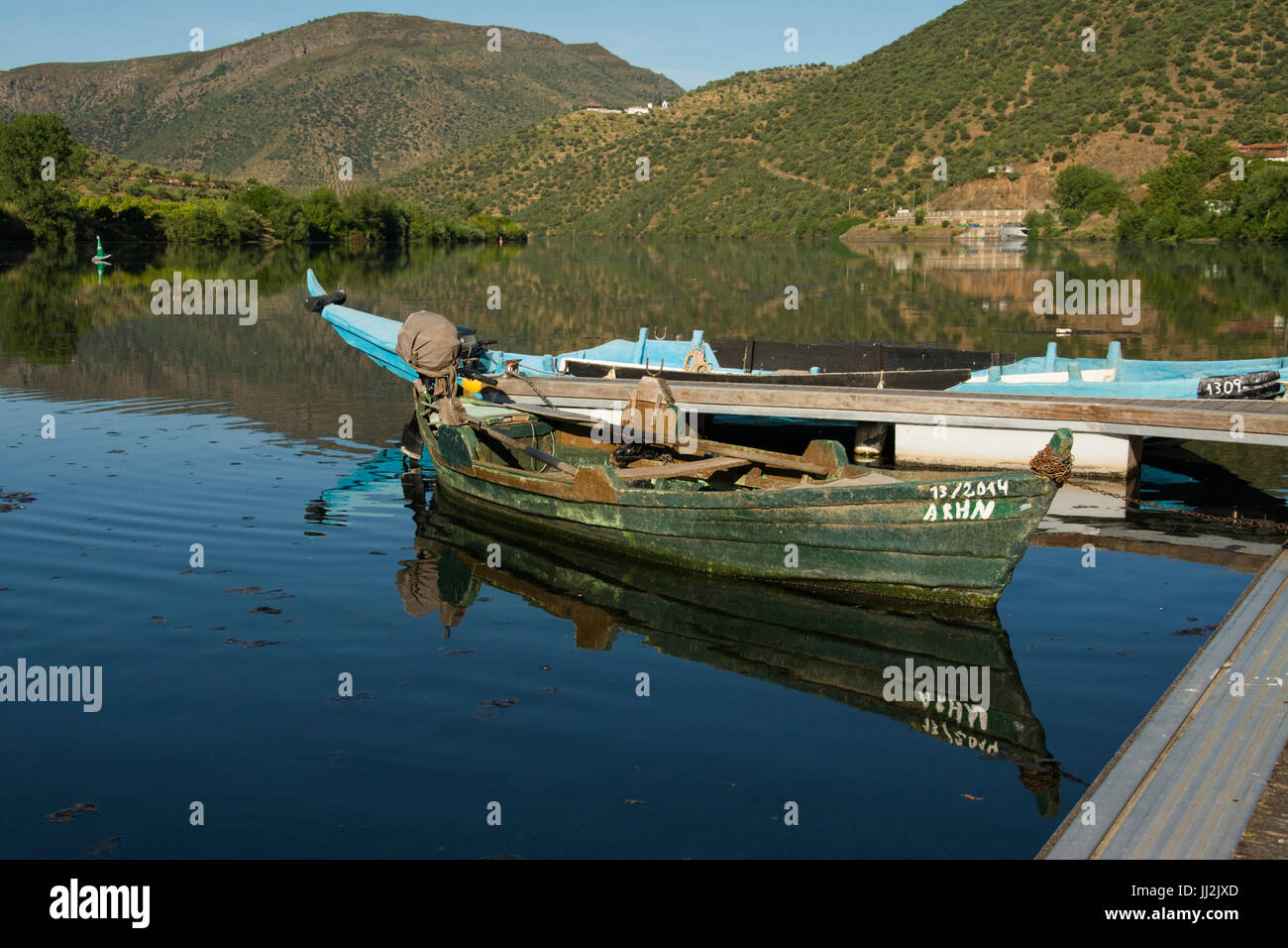 EUROPE, PORTUGAL, Barca D’Alva Region, Barca D’Alva, view of the River ...