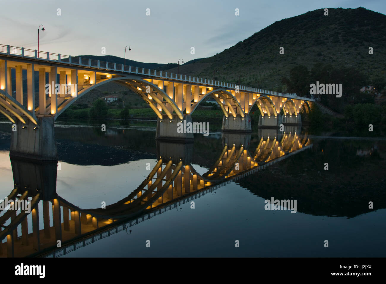 EUROPE, PORTUGAL, Barca D’Alva Region, Barca D’Alva, bridge over the ...
