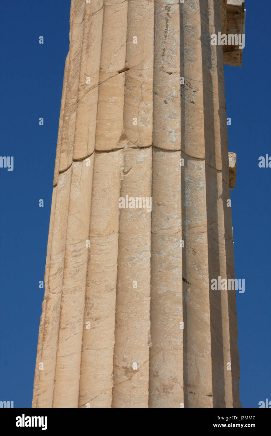 column of the Temple Parthenon at the Acropolis Stock Photo - Alamy