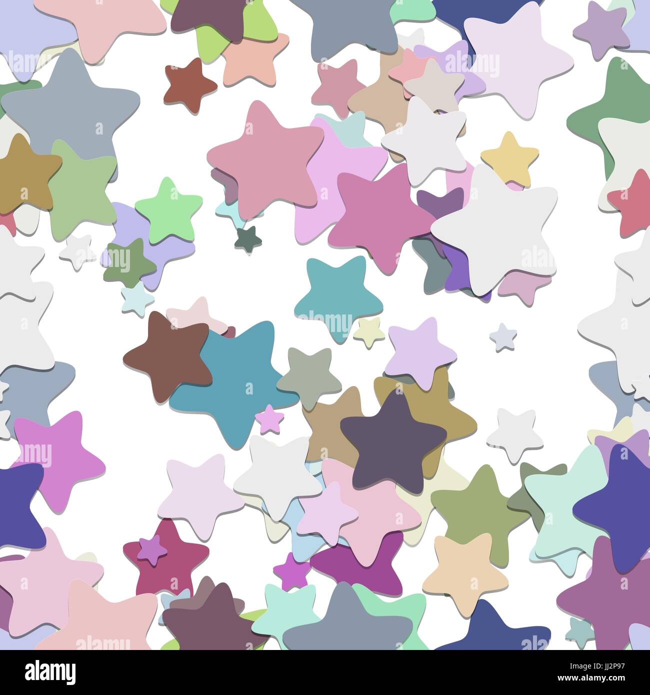 Repeating Star Pattern Background Vector Design From Rounded