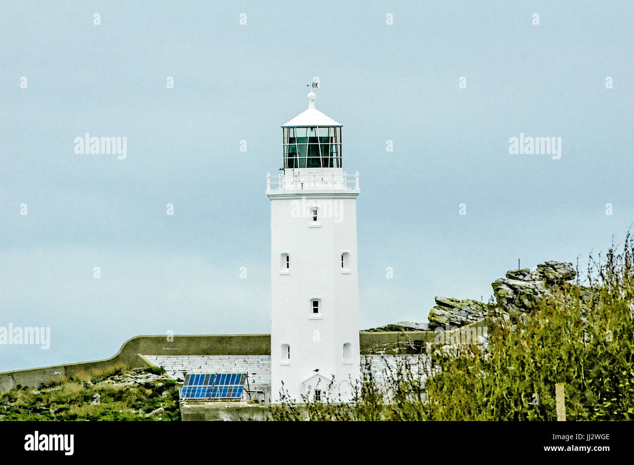 Godrevy lighthouse near st. ives, Cornwall; Godrevy Leuchtturm bei St ...