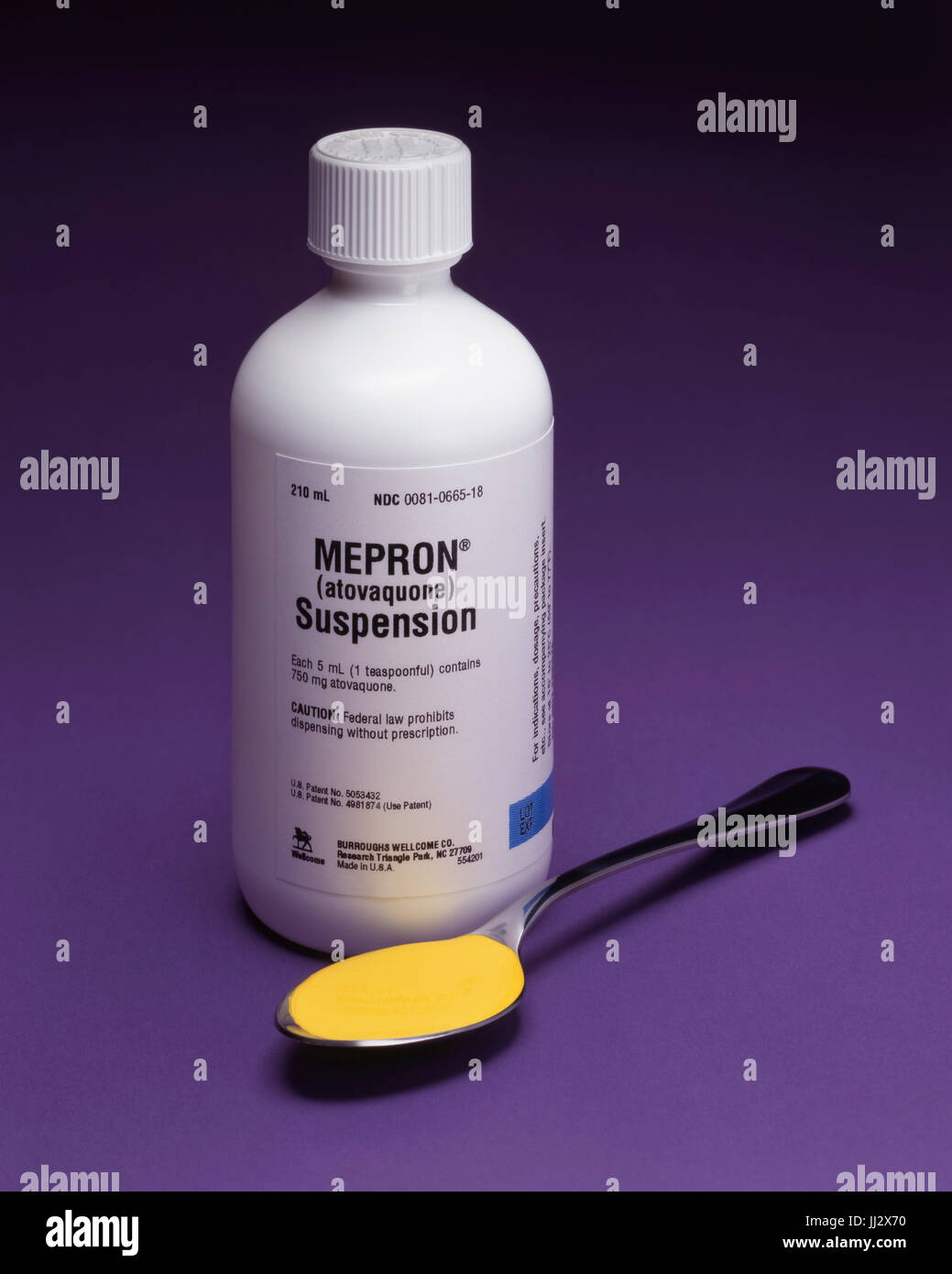 The prescription drug Mepron an antimicrobial Stock Photo: 148811236 ...