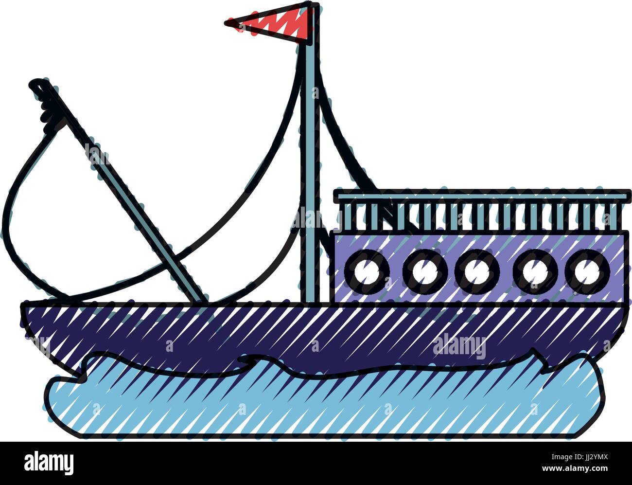 Commercial fisherman boat Stock Vector Images - Alamy