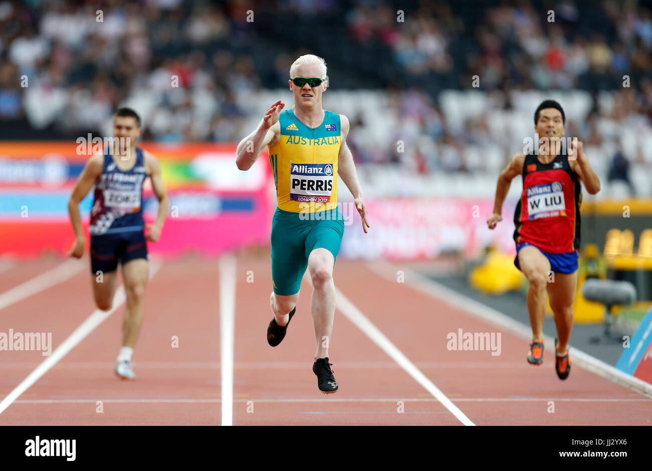Australia's Chad Perris competes in the Men's 200m T13 heats during day ...