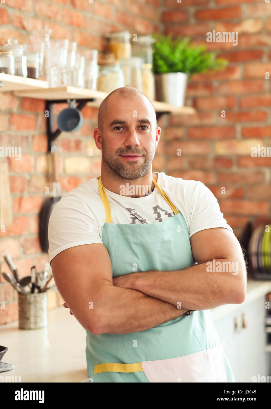 Cuisine bald chef hi-res stock photography and images - Alamy